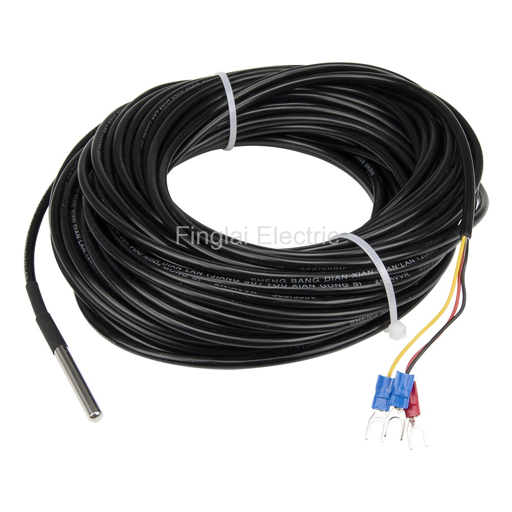 FTARP03 PT100 5*50mm polish rod probe 20m plastic cable waterproof ...