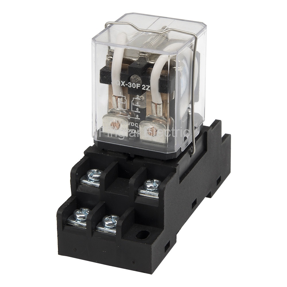 JQX-30F DC 12V 30A DPDT silver alloy contact high power relay with ...