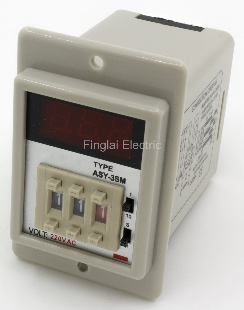Asy 3sm Series 0 1s 999min On Delay Dpdt Digital Time Relays