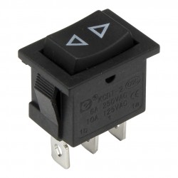 KCD1 series rocker switch with 19x13 mm perforate dimensions